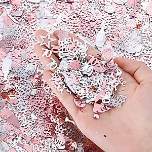 3000 PCS Rose Gold Silver 70th Happy Birthday Confetti Decorations with Diamonds Rose Gold 70th Birthday Party Table Decor Metallic Foil Confetti Scatter for Men Women Birthday Anniversary Party DIY