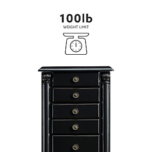 Powell Ebony Jewelry Armoire