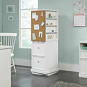 Sauder Craft Pro Series Work Table, White Finish & Craft Pro Series Craft Tower, White Finish