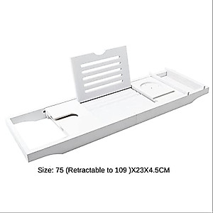 ZLXDP Bathtub Tray Bathtub Caddy Organizer Hanging Wine Tablet Holder Reading Rack Bath Tub Shelf ( Color : E , Size : As Shown )