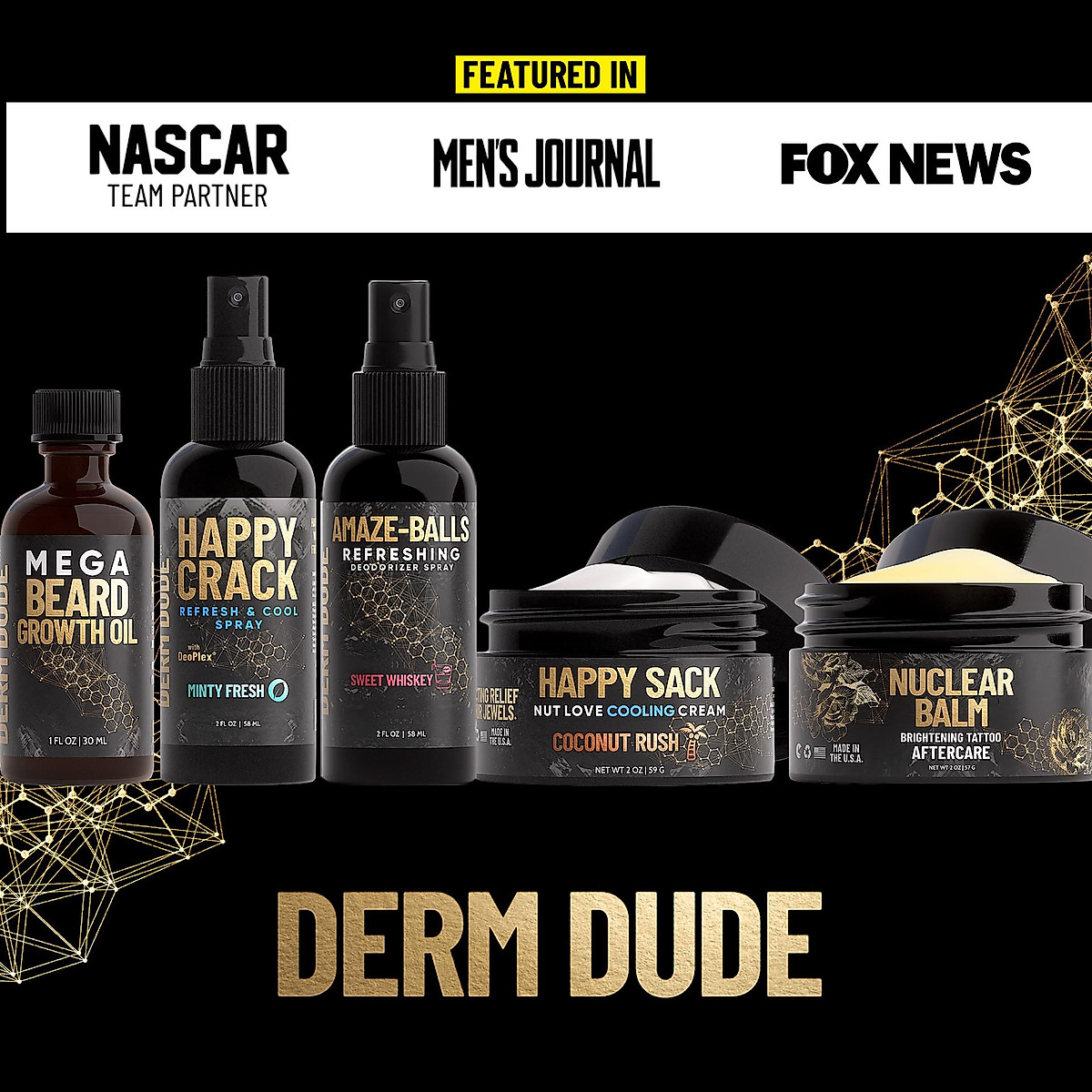 Derm Dude Amaze Balls Deodorant & Anti Chafing Sack & Groin Spray for Men | Formulated with All-Natural DeoPlex for Odor Control | With Refreshing Aloe Vera - MVP & Coconut Rush Scent Bundle, (2 Pack)