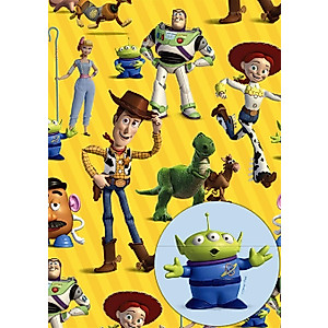 Toy Story 4 Gift Wrap 2 Sheets and 2 Gift Tags