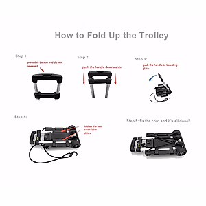 APOXCON Folding Hand Truck, Lightweight Aluminum Luggage Cart with 4 Wheels & Adjustable Handle, 160 lbs Capacity Foldable Dolly Cart for Moving Home Office Shopping Travel Use, Compact and Portable