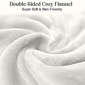 Sunvivi Heated Blanket King Size, Electric Blanket Dual Control Soft Flannel, 10 Heat Settings, 12 Hours Auto Off, Machine Washable, 5 Years Warranty, Overheat Protection, ETL Certified, Ivory