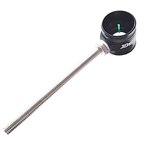 Archery Recurve Bow Sight Scope Sight Pin with 0.5/0.75/1.0 Optical Fiber Arrow Aluminum Sight for Hunting Bow Accessory (Black, 1.0)