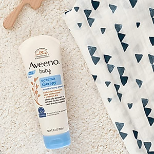 Aveeno Baby Eczema Therapy Moisturizing Cream, Natural Colloidal Oatmeal & Vitamin B5, Baby Eczema Cream for Dry, Itchy, Irritated Skin Due to Eczema, Paraben- & Steroid-Free, 12 fl. oz