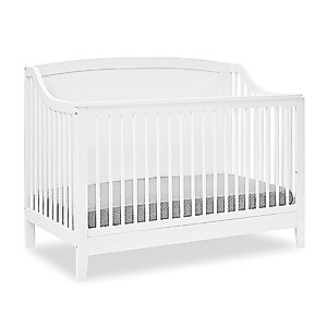 Delta Children Campbell 6-in-1 Convertible Crib - Greenguard Gold Certified, Bianca White
