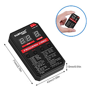 Surpass Hobby ESC Programming Card RC Car Electronic Speed Controller LED Programmer Only Compatible with Surpass Hobby Rocket Brushless ESC 25A 35A 45A 60A 80A 120A 150A (Update Version)