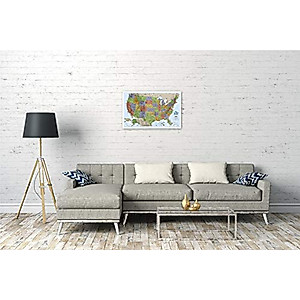 National Geographic United States Wall Map - Explorer - Laminated (32 x 20.25 in) (National Geographic Reference Map)