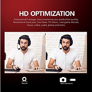 UCEC CAM NOVA Video Capture Card, 1080P 4K HDMI Video Capture Card, USB 3.0 Cam Link HDMI Capture Device, Live Broadcast Record via DSLR Camcorder Action Cam Live Stream for MacOS X PC Windows 7 8 10