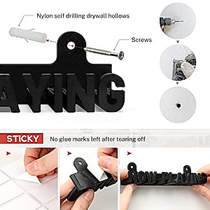 ONE WALL Now Playing Vinyl Record Stand Wall Mount Vinyl Record Holder Record Display Storage Holder for Album Hanging Storage Shelf, Black