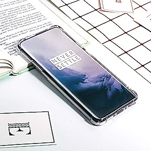 OnePlus 7 Pro Case, IDweel Crystal Clear Soft TPU Transparent Bumper Shock Absorption Technology Raised Bezels Slim Protective Cover for OnePlus 7 Pro (HD Clear)