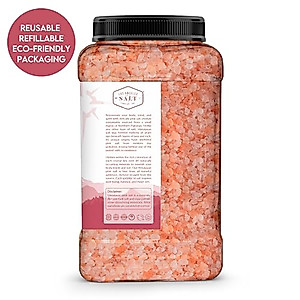 LA SALT CO Kashmir 5 Lbs Pink Himalayan Salt Bulk Jar, Coarse | 100% Pure, Food Grade with 84 Trace Minerals | Kosher Certified, Vegan, Non-GMO, & Cruelty-Free