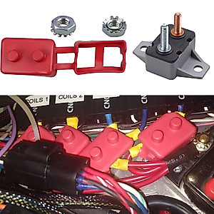 VOZINMOST Automatic Reset Circuit Breaker 15Amp 12V/24V DC Stud Type Circuit Breakers Suitable for Automotive, Marine(Pack of 2)