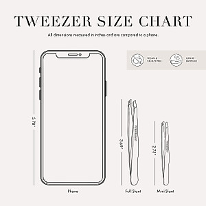 Tweezerman Mini Slant Tweezer Marble Pattern, 0.5984 Ounce