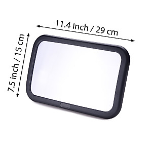 PEKITAS Baby Extra Large Clear View Car Back Seat Mirror - For Rear View, 360 degree pivot, adjustable and shatterproof