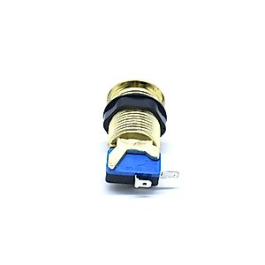 Arcity 6 Pcs Arcade Push Buttons Chrome Plating American Type Standard Golden with Microswitch Jamma MAME DIY Game Machine Console Cabinet Parts New