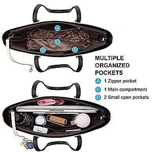 LOVEVOOK Purses for Women Large Handbag Faux Leather Tote Bag School Shoulder Bag with External Pocket