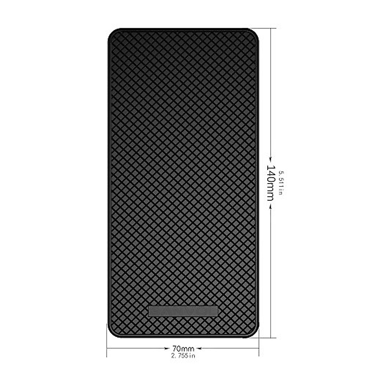 Ganvol 4 Pack Anti-Slip Sticky Pads 5.3 x 2.7 in, Dashboard Cell Phone Holder, Car Dash Non-Slip Radar Detector Mat, Slide Proof, Heat Resistant Don't Melt Under Hot Sun, Reusable After Washing