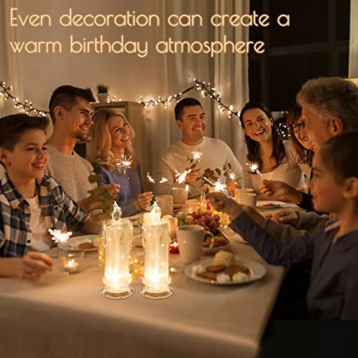 HAIDOLIANG 4PCS White LED flameless Candles (D:2.5" x H:7"),LED Clearance Pillar Candles, Battery Included, Velas artificiales para decoracion for Valentine's Day Wedding Birthday Bedroom Decorations