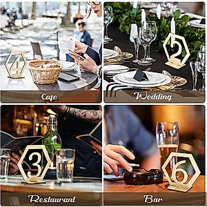 WenffbBou 30 Pieces Wood Table Numbers, 1-30 Wedding Reception Stands Numbers with Base Holder Rustic Wedding Centerpieces for Tables Number Wooden Sign for Banquet Restaurant Party Decor