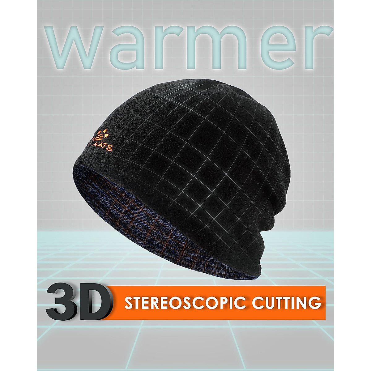 Winter Beanie Hat Scarf for Men Women Knit Thick Fleece Lined Warm Windproof Ski Skull Cap Neck Warmer Gaiter Face Scarf Set