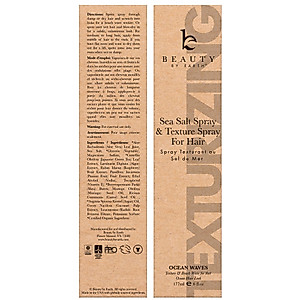 Sea Salt Spray for Textured Beach Waves & Volume - USA Made with Organic Ingredients, Texturing & Volumizing Spray for Fine Hair for Men & Women