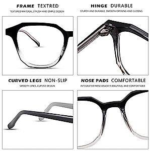 Haygafe Vintage Clear Glasses for Women Men Cute Square Frame Fake Non-prescription Eyeglasses