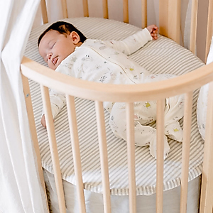 Stokke Sleepi Mini Bed Skirt by Pehr, Blush - Compatible with Stokke Sleepi Mini - Available in Numerous Colors - Machine Washable, Soft Organic Cotton