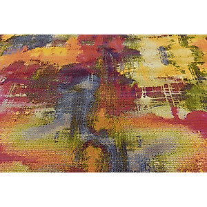 Unique Loom Outdoor Modern Collection Area Rug - Azera (10' x 12' 2" Rectangle, Multi/ Blue)