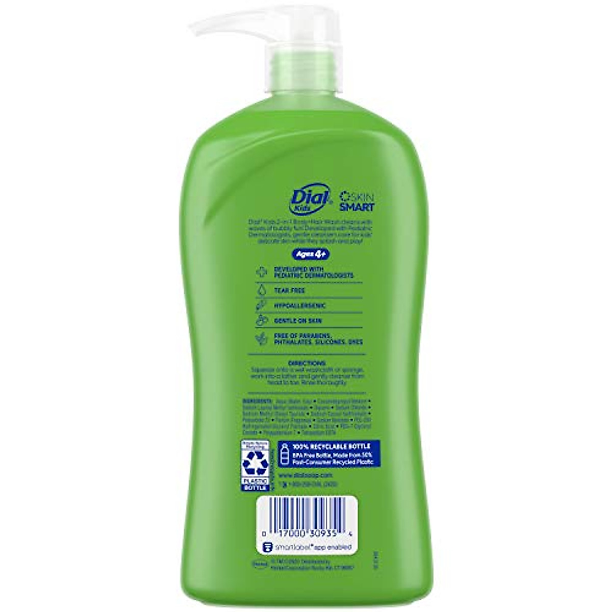Dial Kids all in one hair, body wash and bubble bath, Tear free and gentle on skin, Melon Scent, 32 fl oz