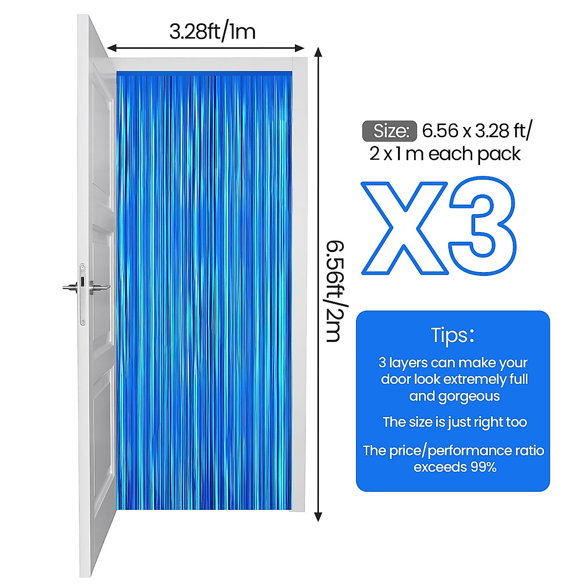 JVIGUE 3 Pack Orange Black Foil Curtains Metallic Fringe Curtains Shimmer Curtain Photo Backdrop for Halloween Christmas Birthday Party Wedding Decorations Streamers