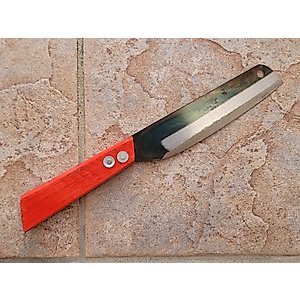 Crude - Japanese Nakiri Kitchen Fruit Knife, 6 inch, Carbon Steel, Handmade