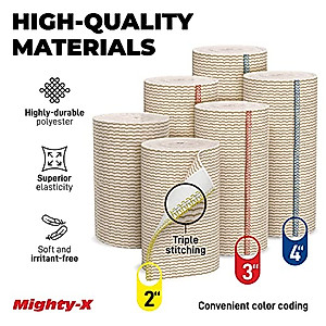 Premium Elastic Bandage Wrap with Self-Closures – 6pk(2x2”, 2x3", 2x4") – Compression Bandage Wrap