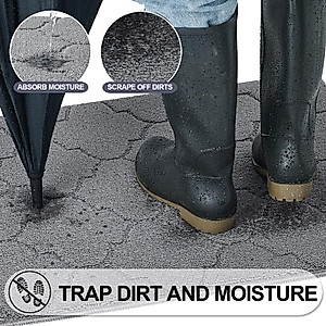 REFETONE Indoor Doormat, Front Back Door Mat, 20x32, Non-Slip Absorbent Resist Dirt Door Mats, Machine Washable Low-Profile Inside Floor Mat Door Rugs for Entryway, Grey