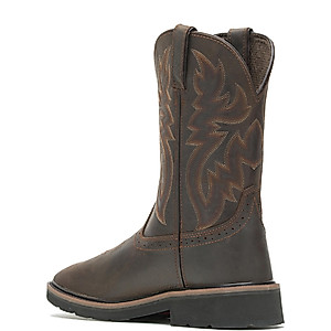 Wolverine Men's Rancher Steel Toe 10in Work Boot, Dk Brown/Rust, 10