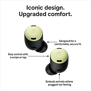 Google Pixel Buds Pro - Noise Canceling Earbuds - Up to 31 Hour Battery Life with Charging Case- Bluetooth Headphones - Compatible with Android - Lemongrass