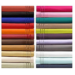 Elegant Comfort Luxurious 1500 Premium Hotel Quality Microfiber Three Line Embroidered Softest 5-Piece Bed Sheet Set, Wrinkle and Fade Resistant, Split King, Silver-Light Grey