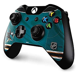 Skinit Decal Gaming Skin Compatible with Xbox One Controller - Officially Licensed NHL San Jose Sharks Home Jersey Design