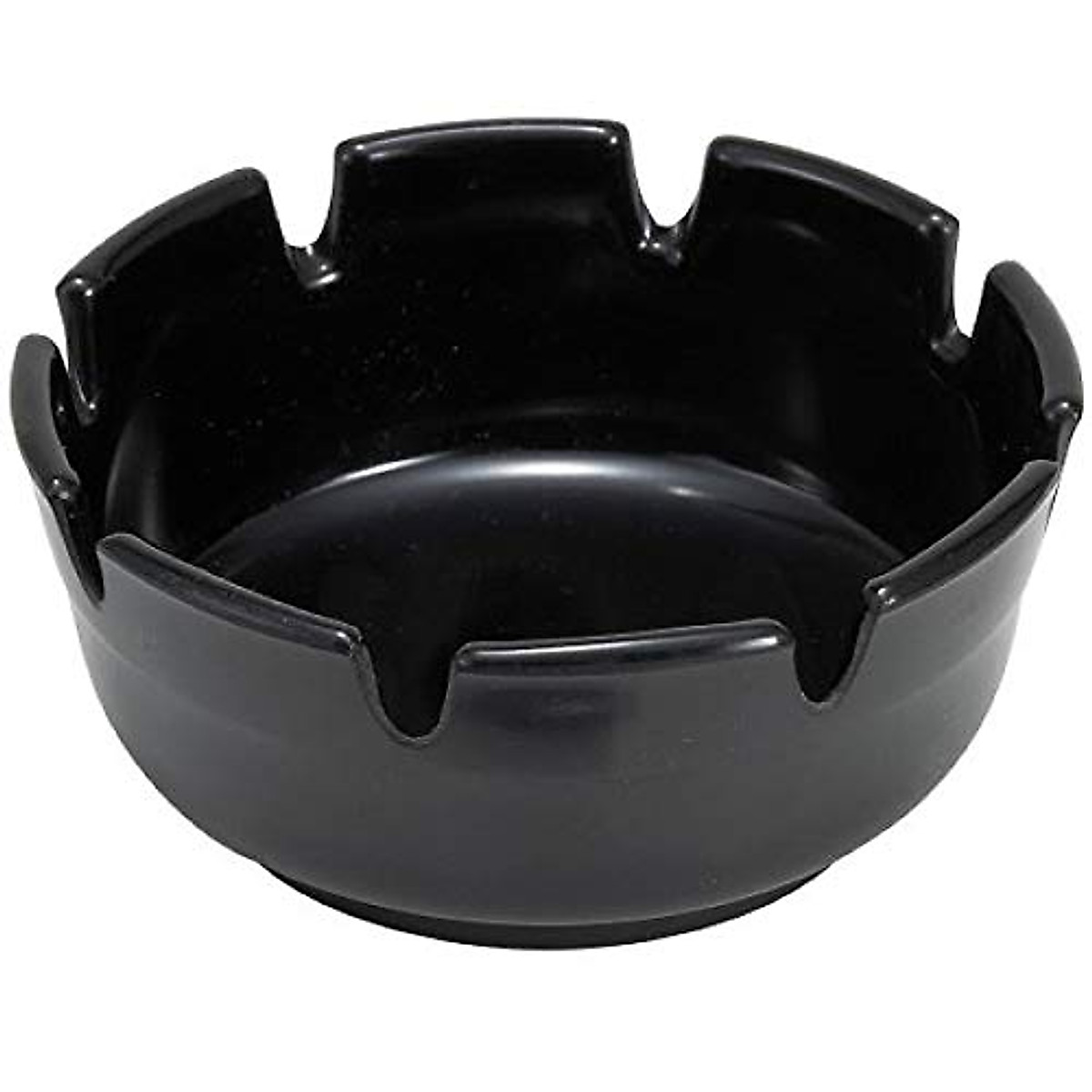 4" Black Melamine Ash Tray Pack of 12