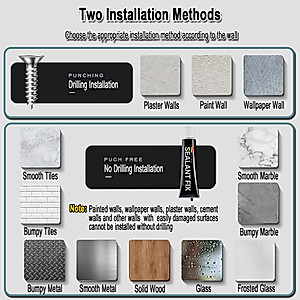 HNVNER Metal Floating Shelves Set of 2, Length 30CM, Black Wall Shelf for Bathroom, Display Shelves for Wall Decorative for Living Room, Bedroom, Hallway, Office