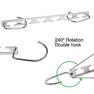 CBTONE 6 Pack Closet Space Saving Hangers, Multi-Purpose Metal Magic Hangers Cascading Hanger Updated Hook Design Metal Hangers for Organizing Wardrobe Clothing Hanger