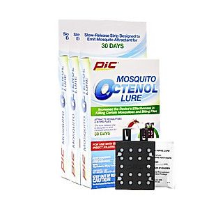 PIC Mosquito Octenol Lure (3 Pack), Attracts Mosquitoes, for Use with Electronic Insect Killers & Traps