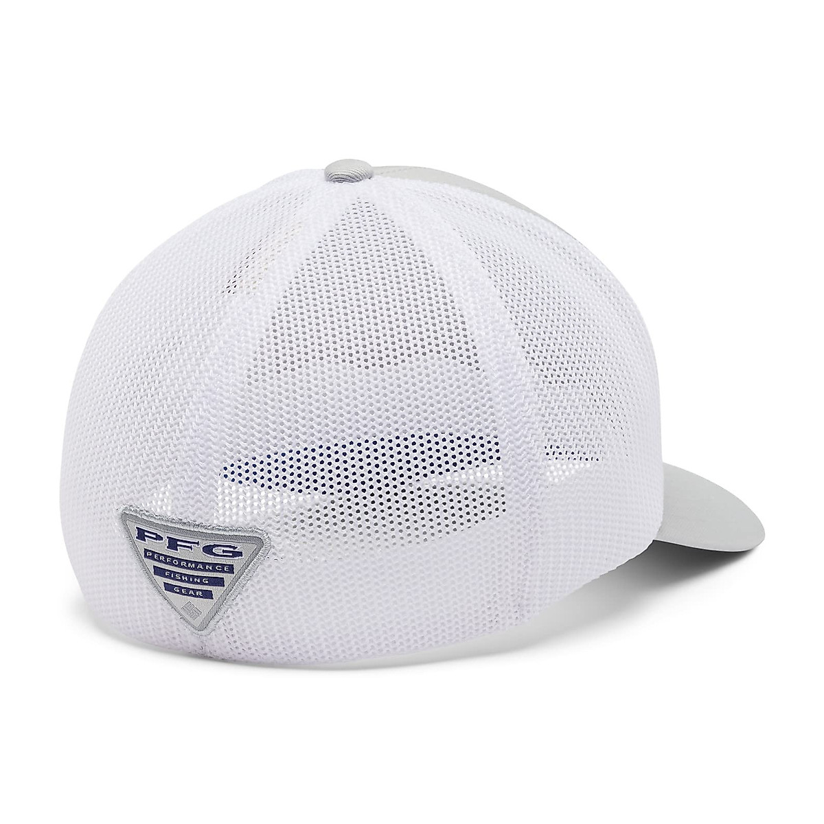 Columbia Unisex PFG Mesh Ball Cap, Cool Grey/White/Vivid Blue/Marlin, S/M