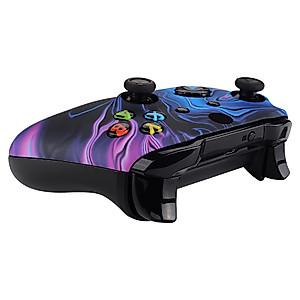 eXtremeRate Origin of Chaos Patterned Front Housing Shell Case, Soft Touch Faceplate Cover Replacement Kit for Xbox One S & One X Controller (Model 1708) - Controller NOT Included