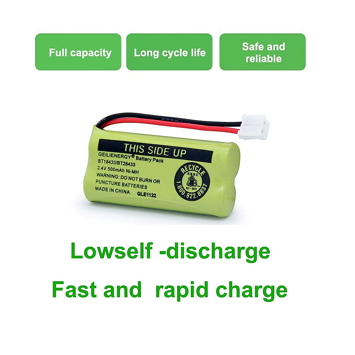 BT18433 BT28433 BT184342 BT284342 BT183348 BT283348 BT-1011 Replacement Battery Compatible for Phone CS6209 CS6219 CS6229 DS6151 89-1330-01-00 CPH-515D(Pack of 3)