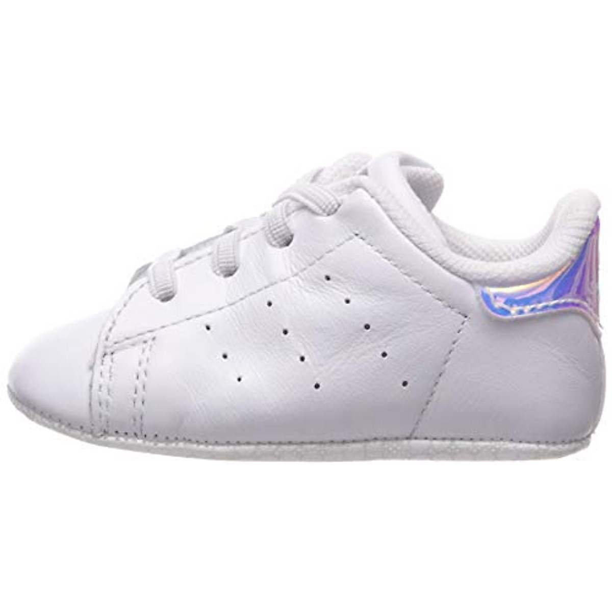 adidas Originals baby boys Stan Smith Sneaker, White/White/Silver Metallic, 3 Infant US