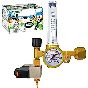 MANATEE CO2 Regulator Emitter System with Solenoid Valve Flowmeter for Grow Room Grow Tent Garden - 0-4000 PSI Gauge - Hydroponics CO2 Monitor, Sensor & Pressure Monitor Accurate & Easy to Adjust