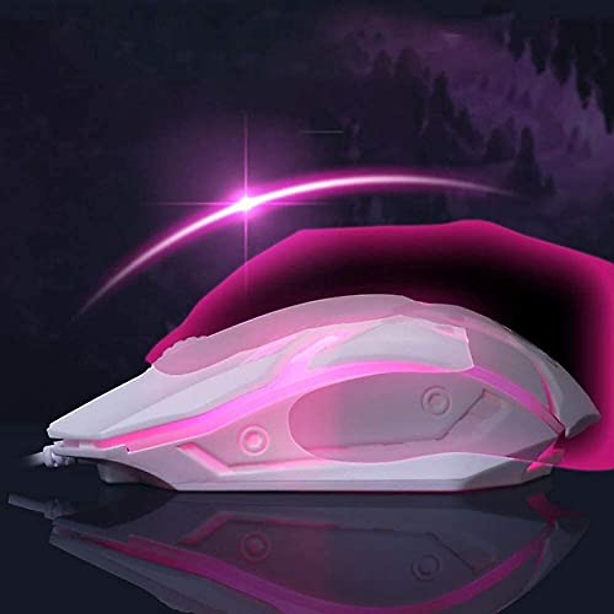 CNGY Keyboards Illuminated Keyboard And Mouse Set Gaming Machinery Wired Keyboard Mouse Set Photoelectric Backlight PC Mute Gaming Keyboard Set For Gaming