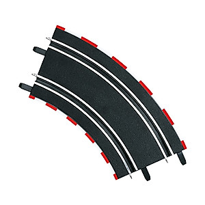 Carrera 61617 2/45 Curve Track Section Part for Use with GO!!! and Digital 143 - Pack of 4